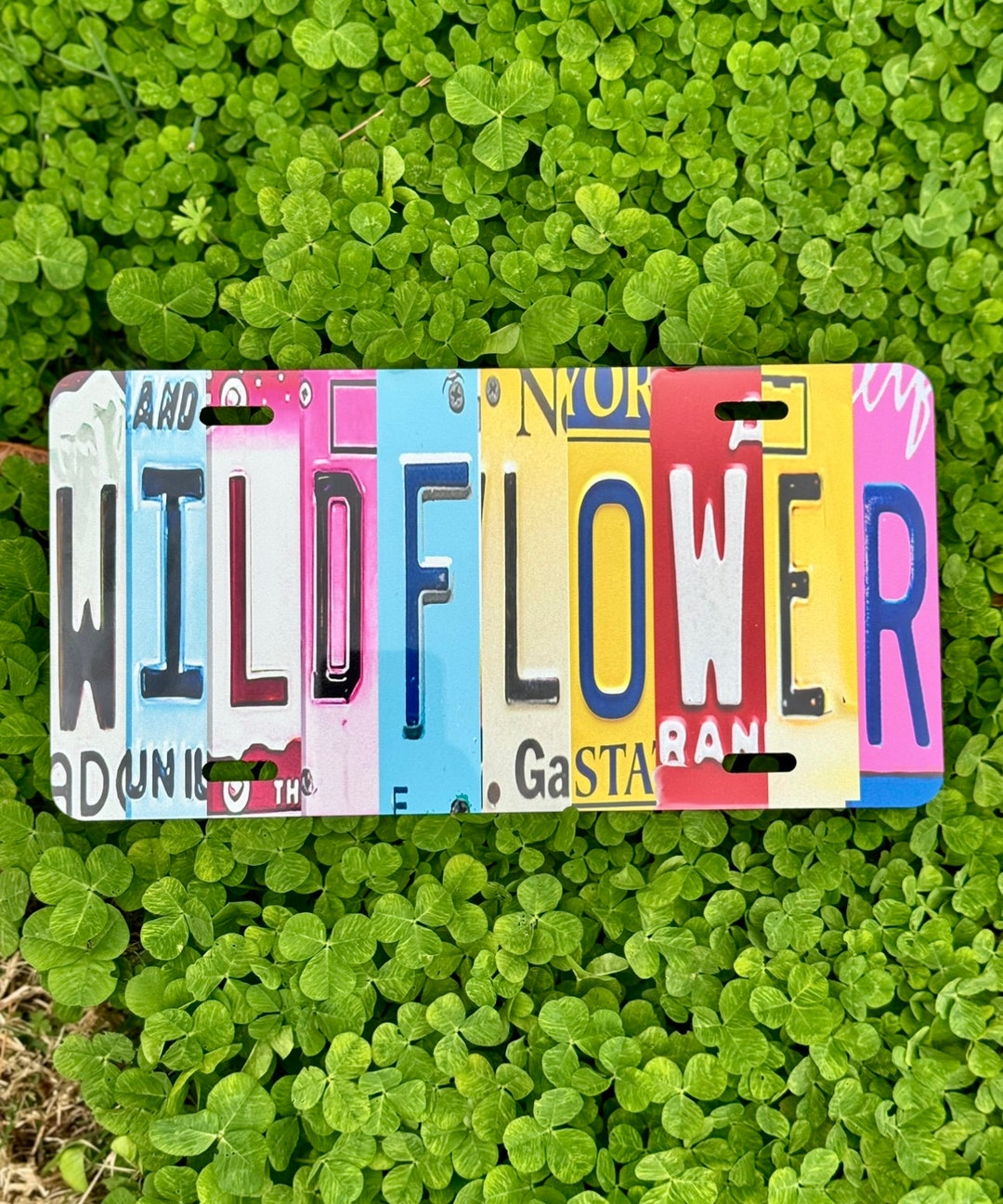 Wildflower Aluminum License Plate: Floral Car Decor (6x12) - Etsy