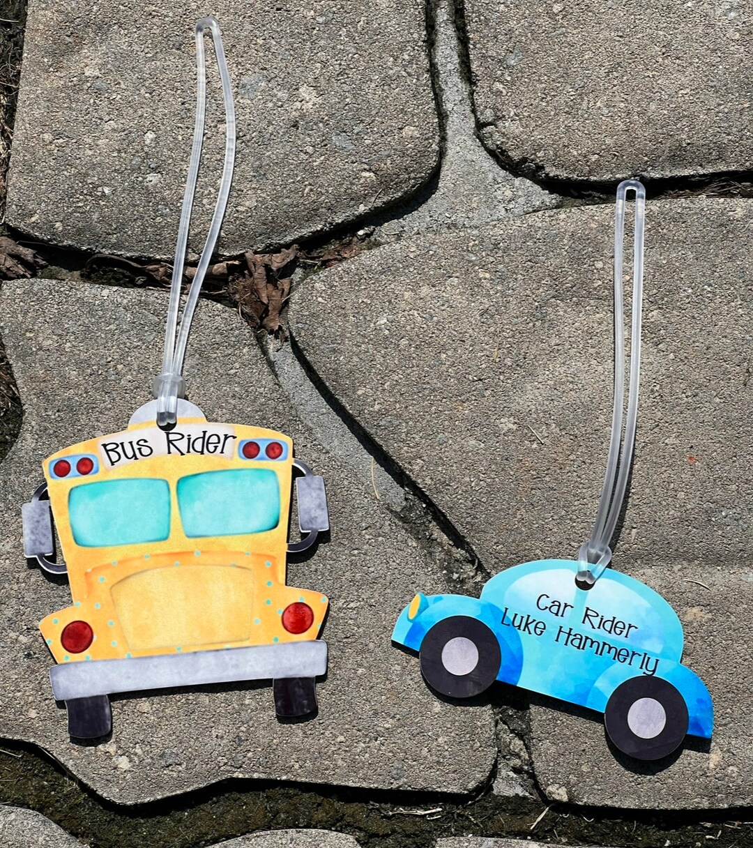Personalized School Bus Tag: Kids Safety Bookbag Tag - Etsy