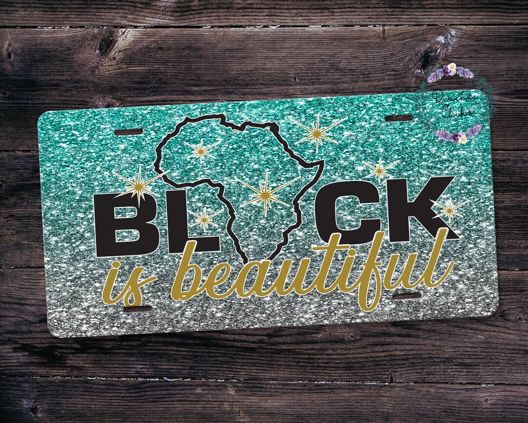 Black is Beautiful Africa Ombre Custom Monogram License Plate/monogram ...