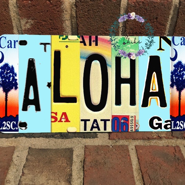 Aloha License Plate - Etsy