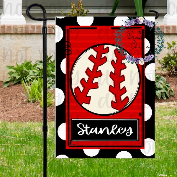 Baseball Garden Flag - Etsy