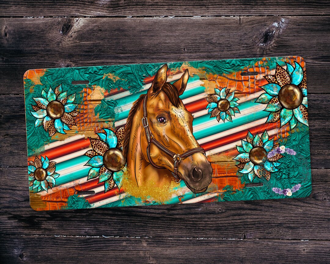 Horse License Plate: Western Rodeo Car Accessories - Etsy
