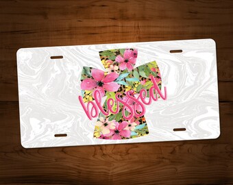 Blessed License Plate Christian License Plate Christian - Etsy