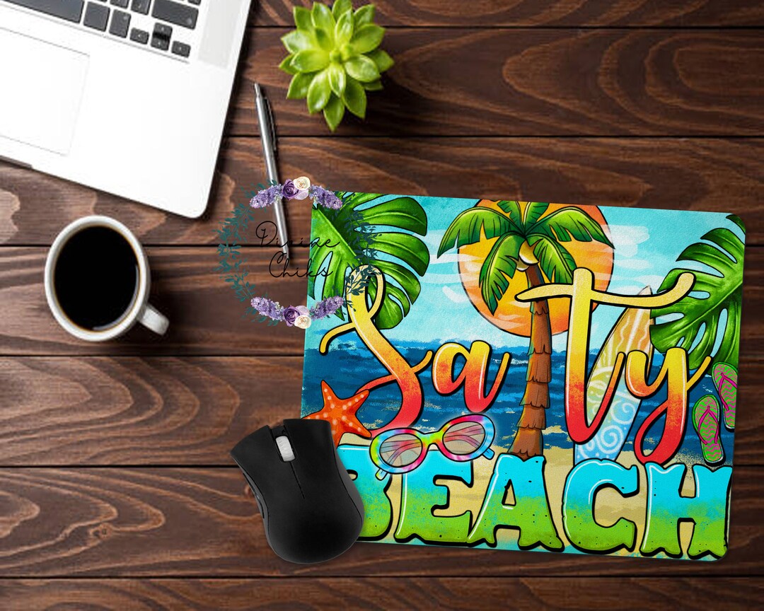 Salty Mousepad, Beach Theme Office Decor , Mousepad for Her, Beach ...