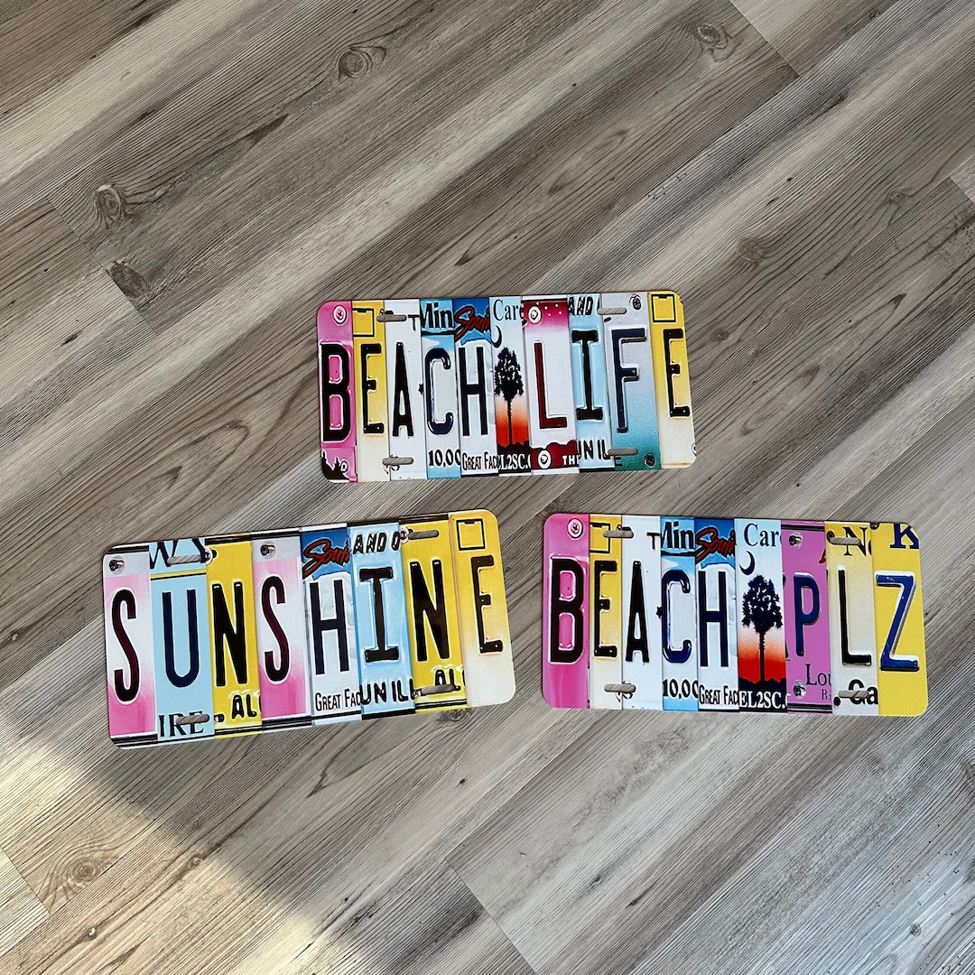 Beach Life Aluminum License Plate: Cruise Door Decor - Etsy