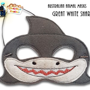 Children's Dress up Mask, Embroidered Felt Mask, Australian Animal Mask ...