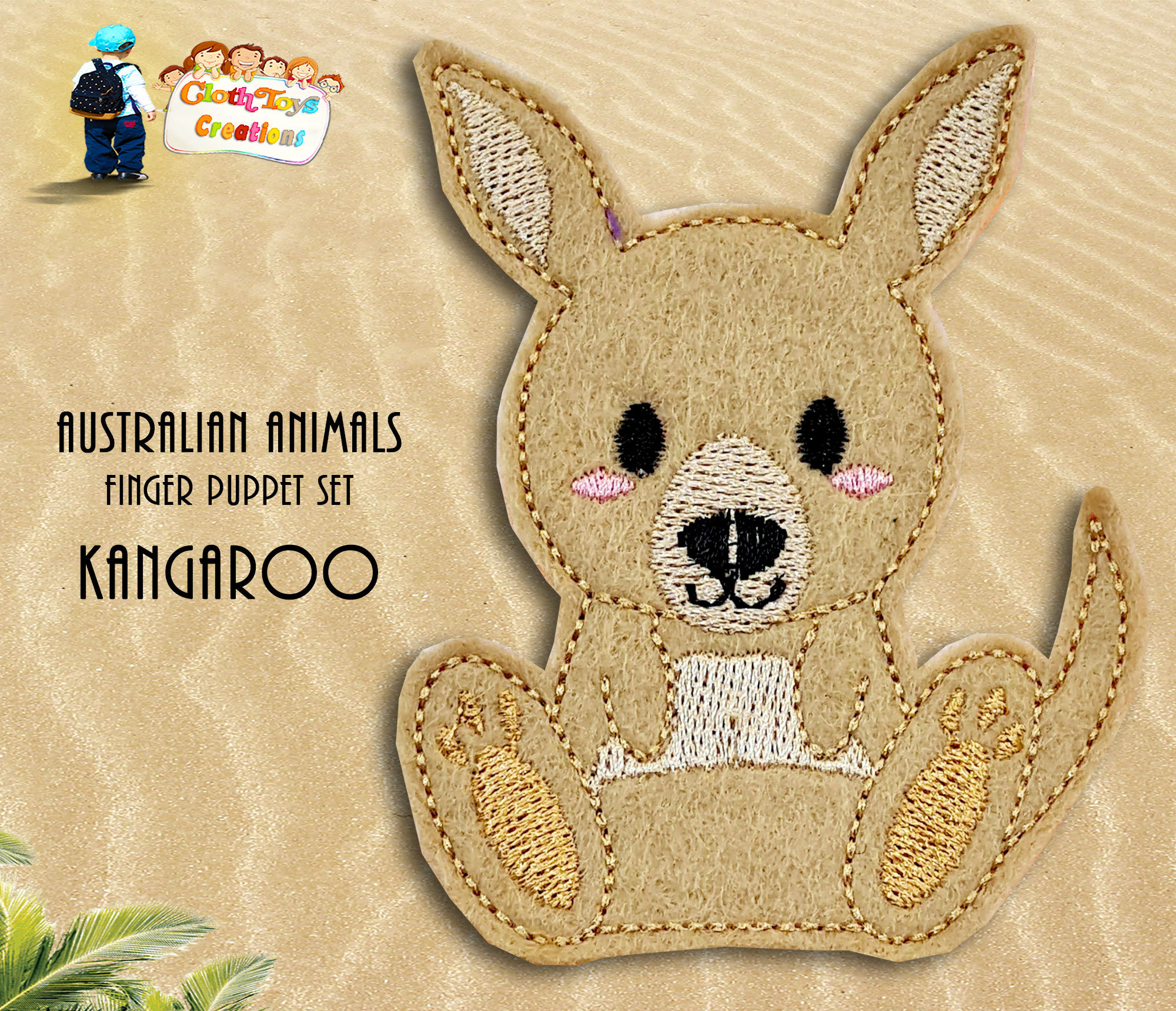 Australian Animal Finger Puppet Play Set, Toddler Toy, Interactive Play ...