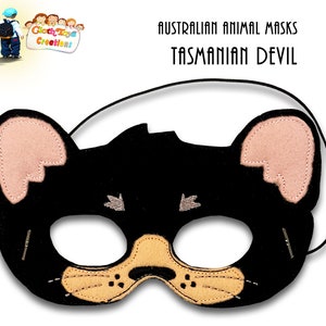 Children's Dress up Mask, Embroidered Felt Mask, Australian Animal Mask ...