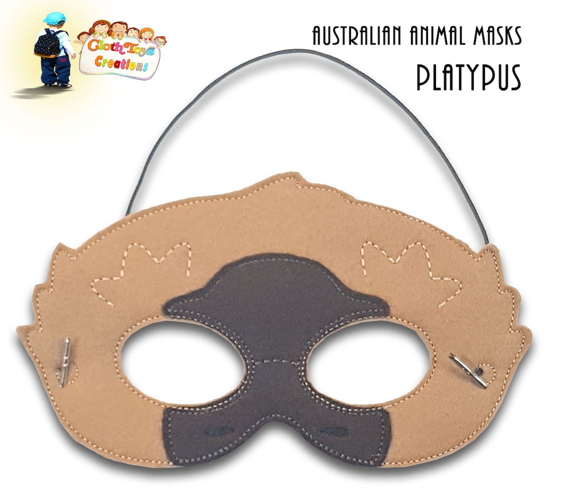 Children's Dress up Mask Embroidered Felt Mask - Etsy Australia