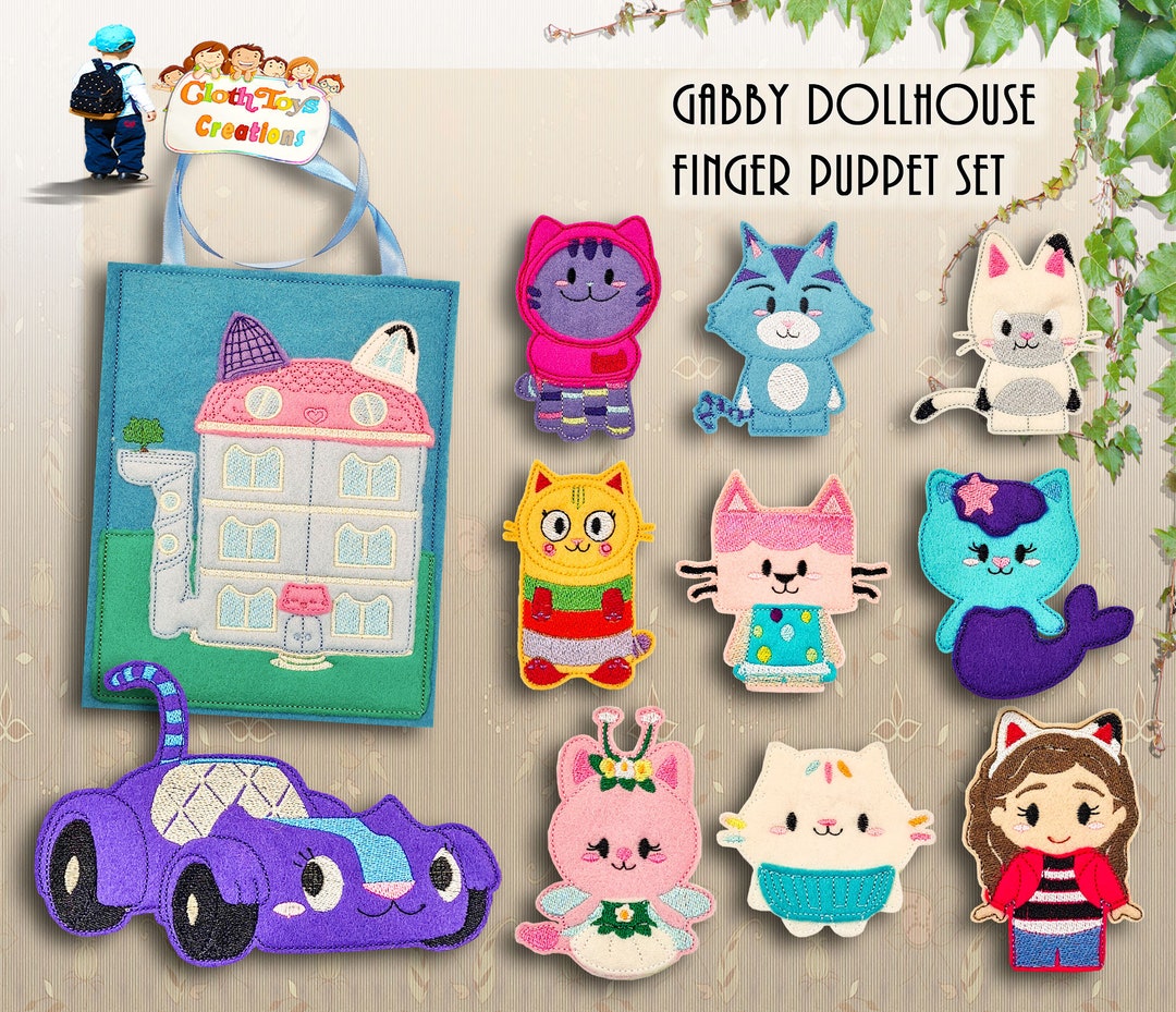 Gabby Dollhouse Felt Finger Puppet Play Set 11 Pcs Quiet Toy - Etsy ...