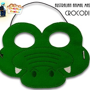 Children's Dress up Mask, Embroidered Felt Mask, Australian Animal Mask ...