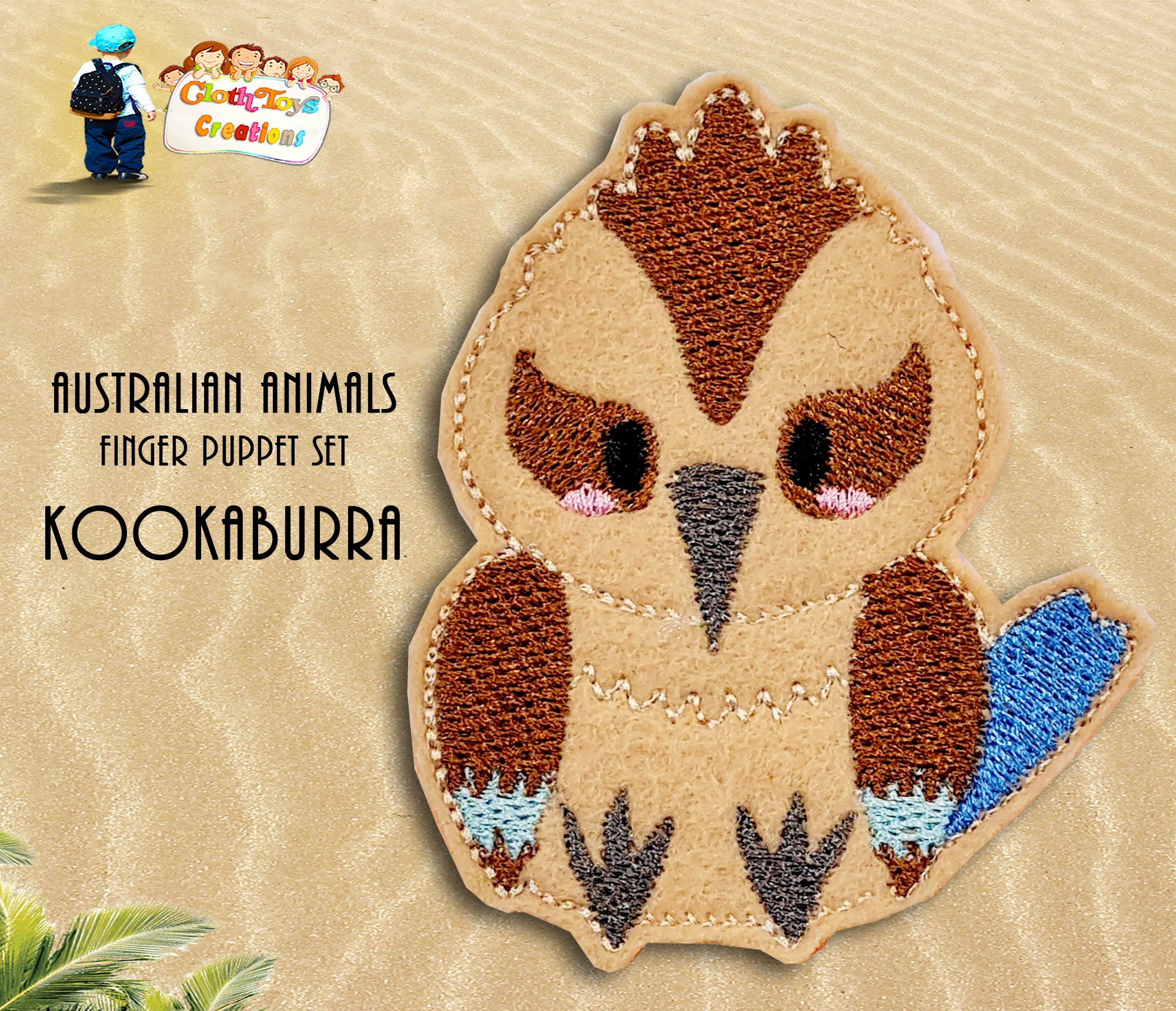 Australian Animal Finger Puppet Play Set, Toddler Toy, Interactive Play ...