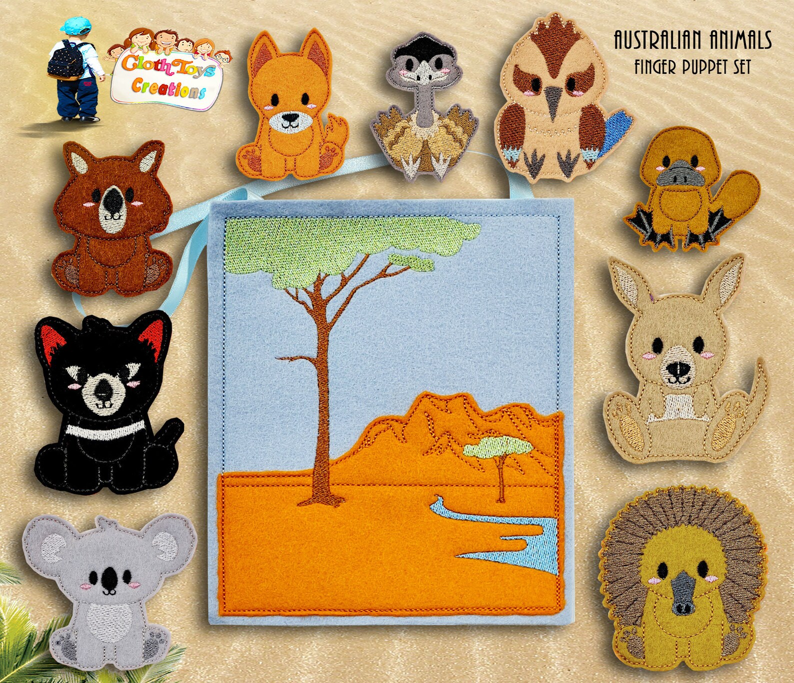 Australian Animal Finger Puppet Play Set, Toddler Toy, Interactive Play ...