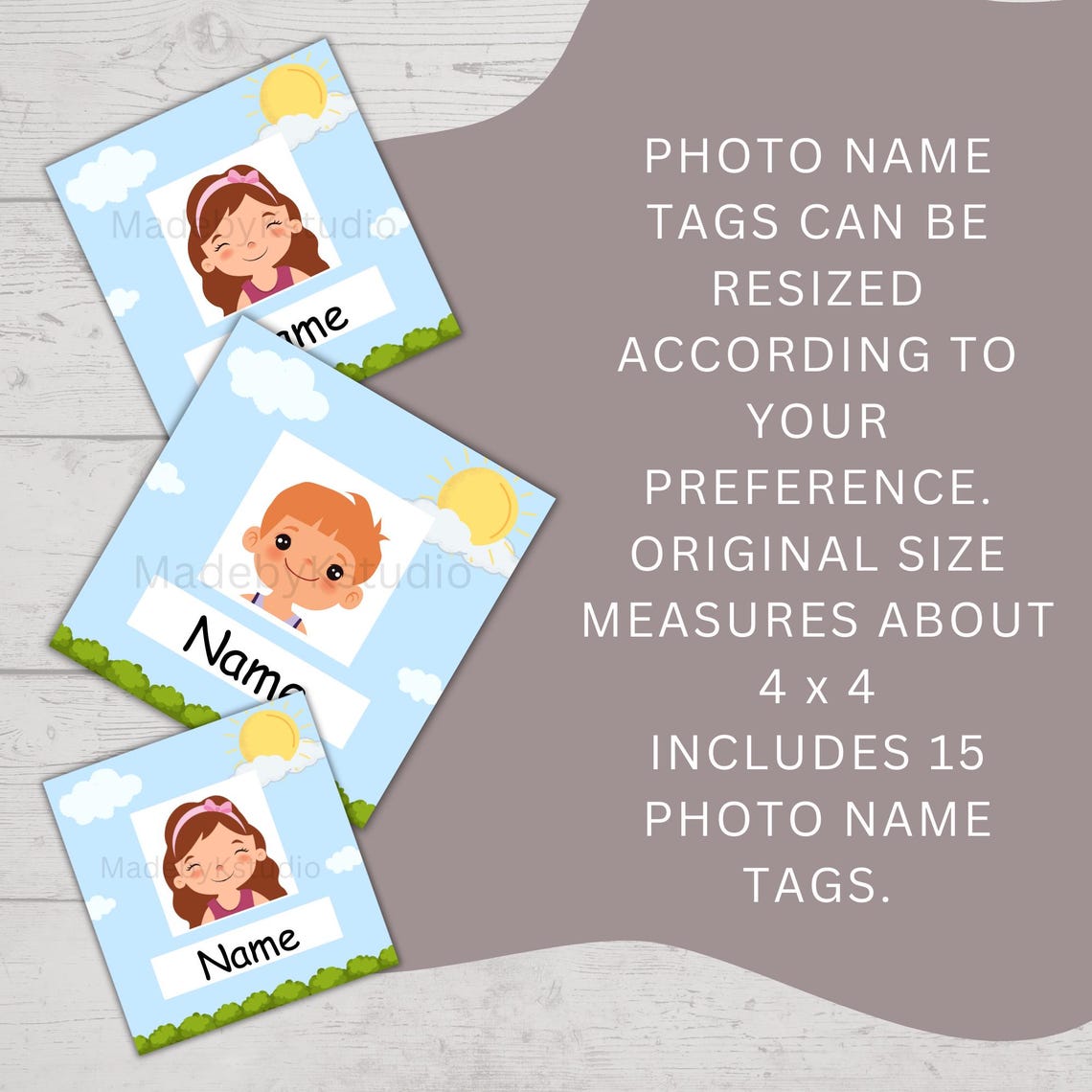 Editable Blue Sky Classroom Name Tags: Cubby & Bin Labels (digital ...