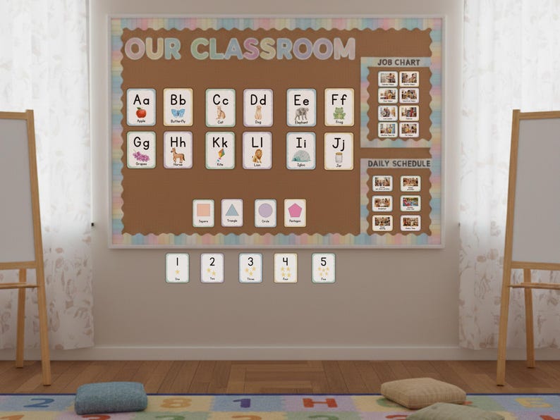 Preschool Classroom Printable Bundle: Alphabet, Numbers, Editable ...