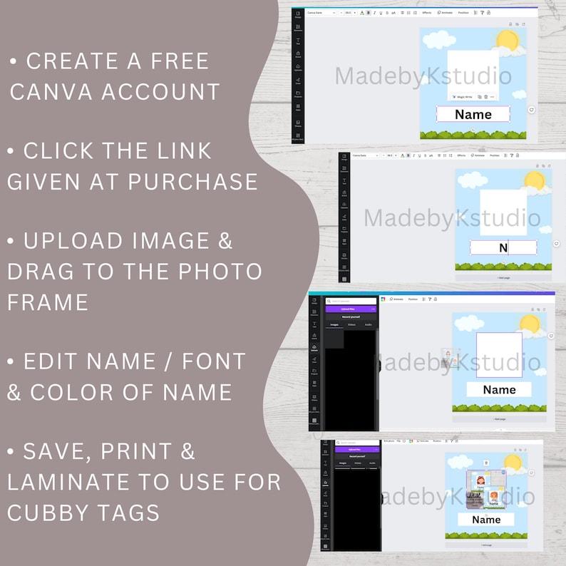 Editable Blue Sky Classroom Name Tags: Cubby & Bin Labels (digital ...