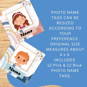 Boho Classroom Photo Name Tags: Editable Cubby Labels (digital Download ...