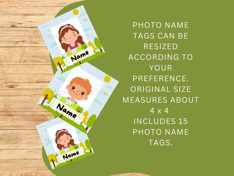 Editable Nature Greenery Classroom Cubby Photo Name Tags | Classroom ...