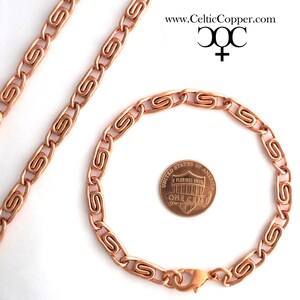 Copper Jewelry Set of Celtic Scroll Chains SET66, 5 Mm Solid Copper ...