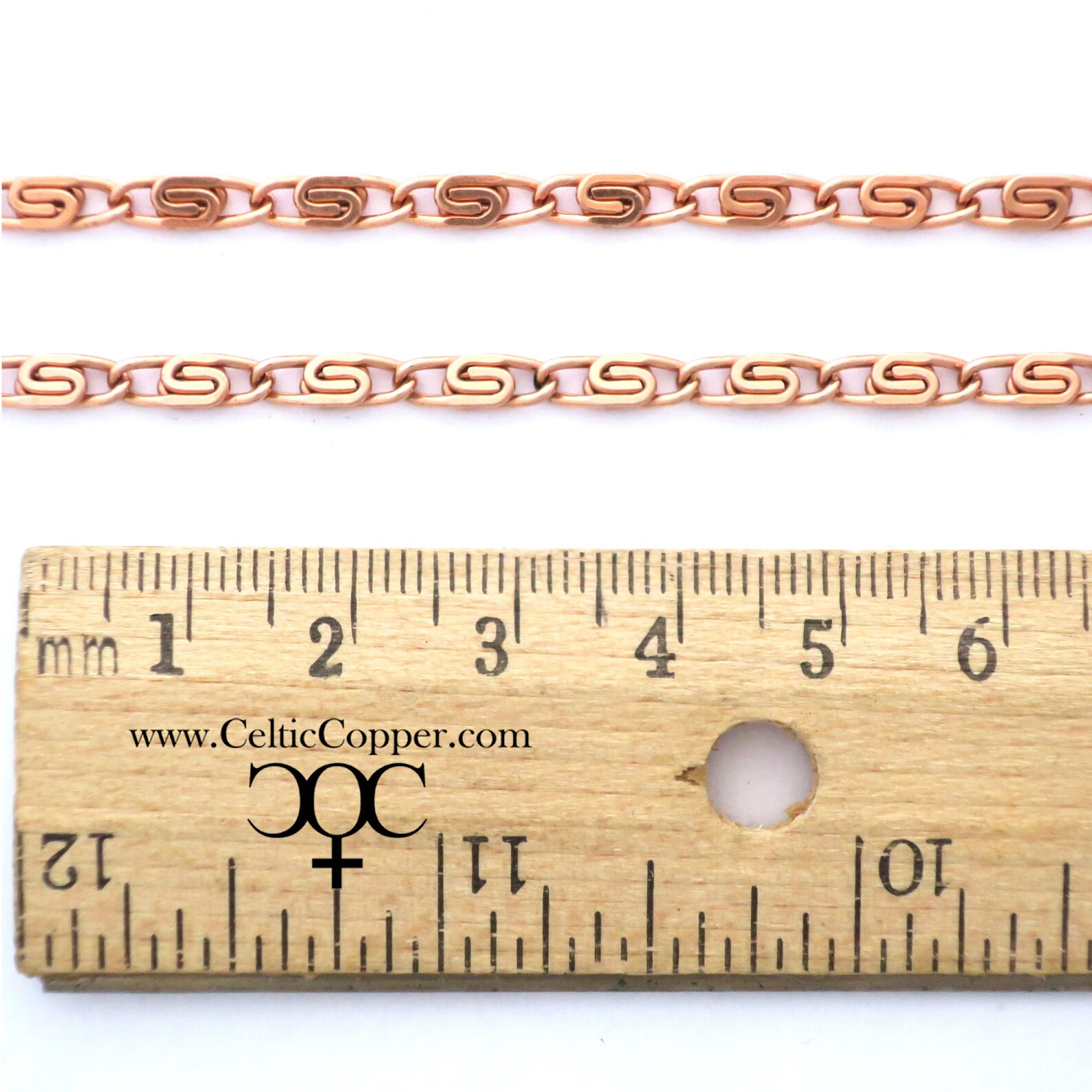 Custom Necklace Chain Solid Copper Celtic Scroll Chain Necklace NC61M ...