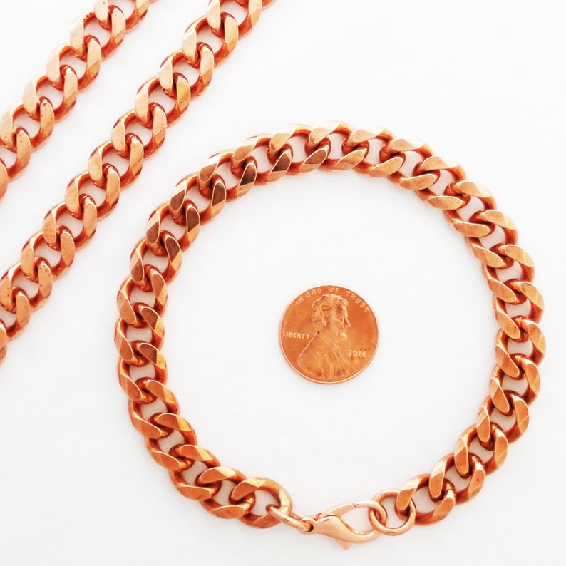 Copper Jewelry Set Heavy Cuban Curb Chains SET76 Solid Copper - Etsy Copper Jewelry Set Heavy Cuban Curb Chains SET76 Solid Copper - Etsy