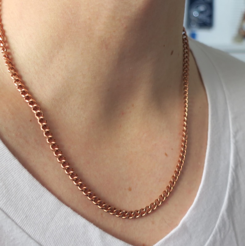 Bulk Copper Curb Chain 5mm Medium Copper Chain by the Foot - Etsy