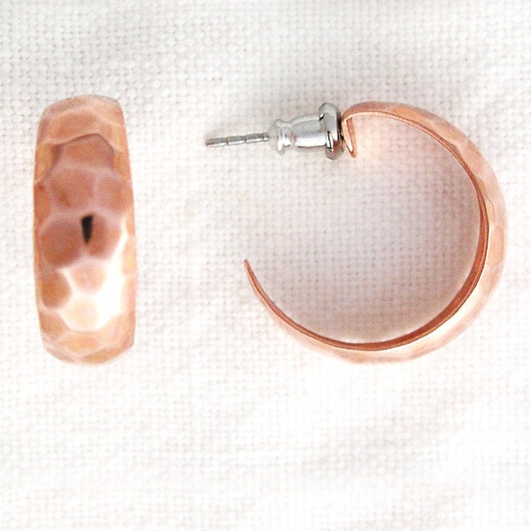 Copper Hoop Earrings - Etsy