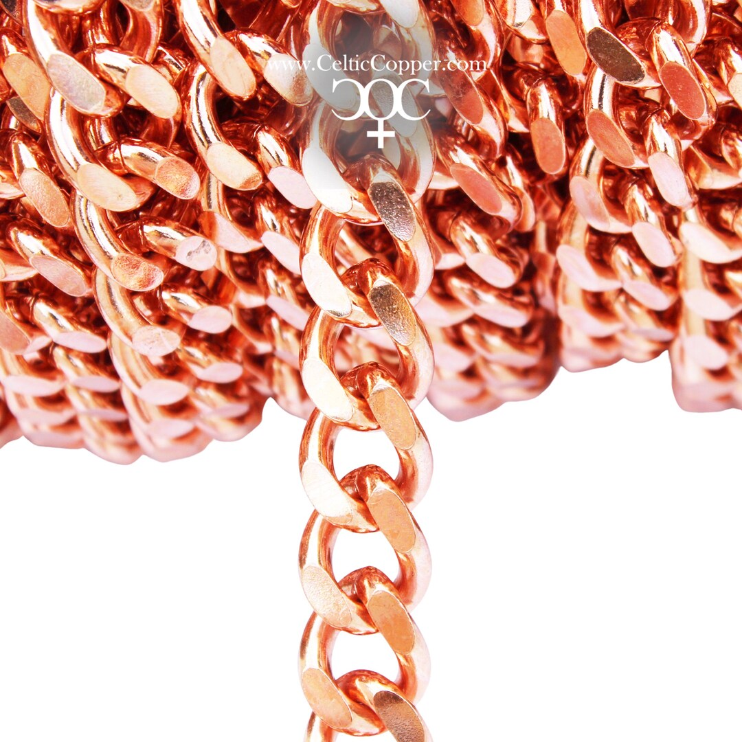 Bulk Copper Curb Chain 16mm Chunky Copper Chain by the Foot F162 Copper ...