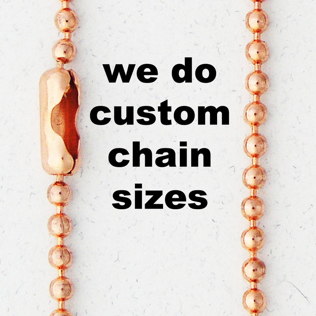 Custom Necklace Chain Solid Copper Bead Chain Necklace NC24M Fine Ball ...