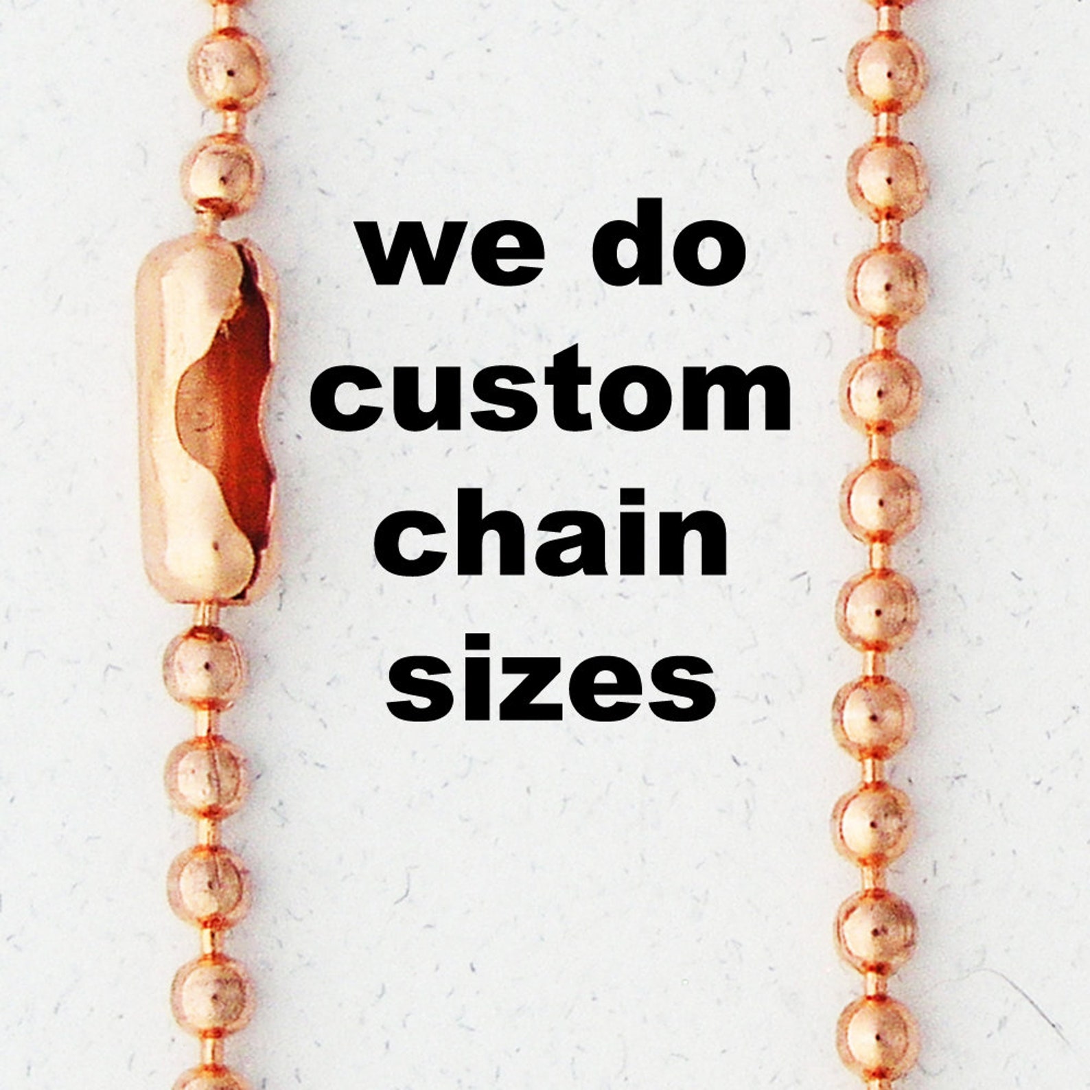Custom Necklace Chain Solid Copper Bead Chain Necklace NC24M Fine Ball ...
