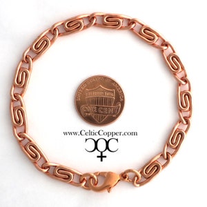 Copper Jewelry Set of Celtic Scroll Chains SET66, 5 Mm Solid Copper ...