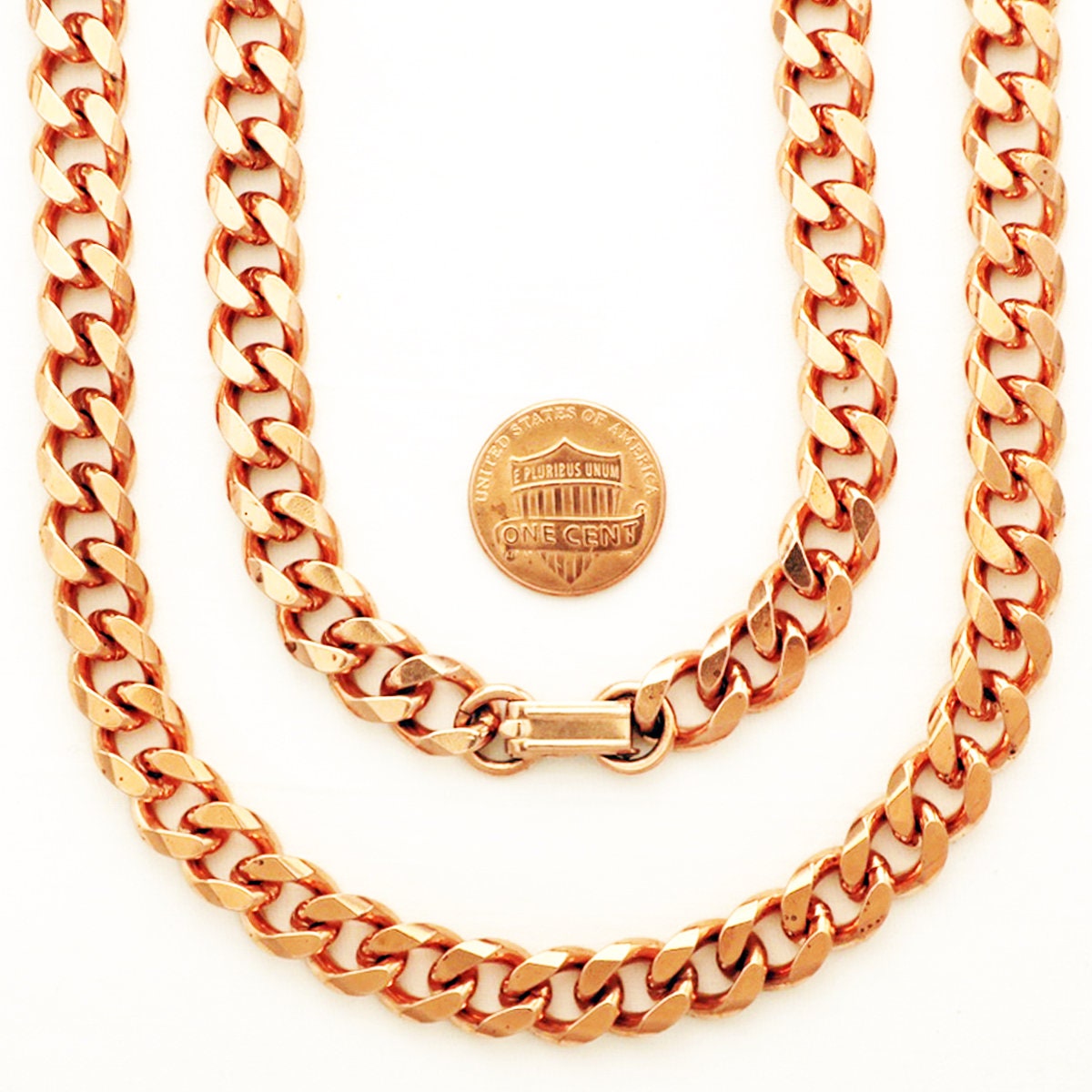 Custom Necklace Chain Cuban Curb Chain Necklace NC76M Heavy 10mm Copper ...
