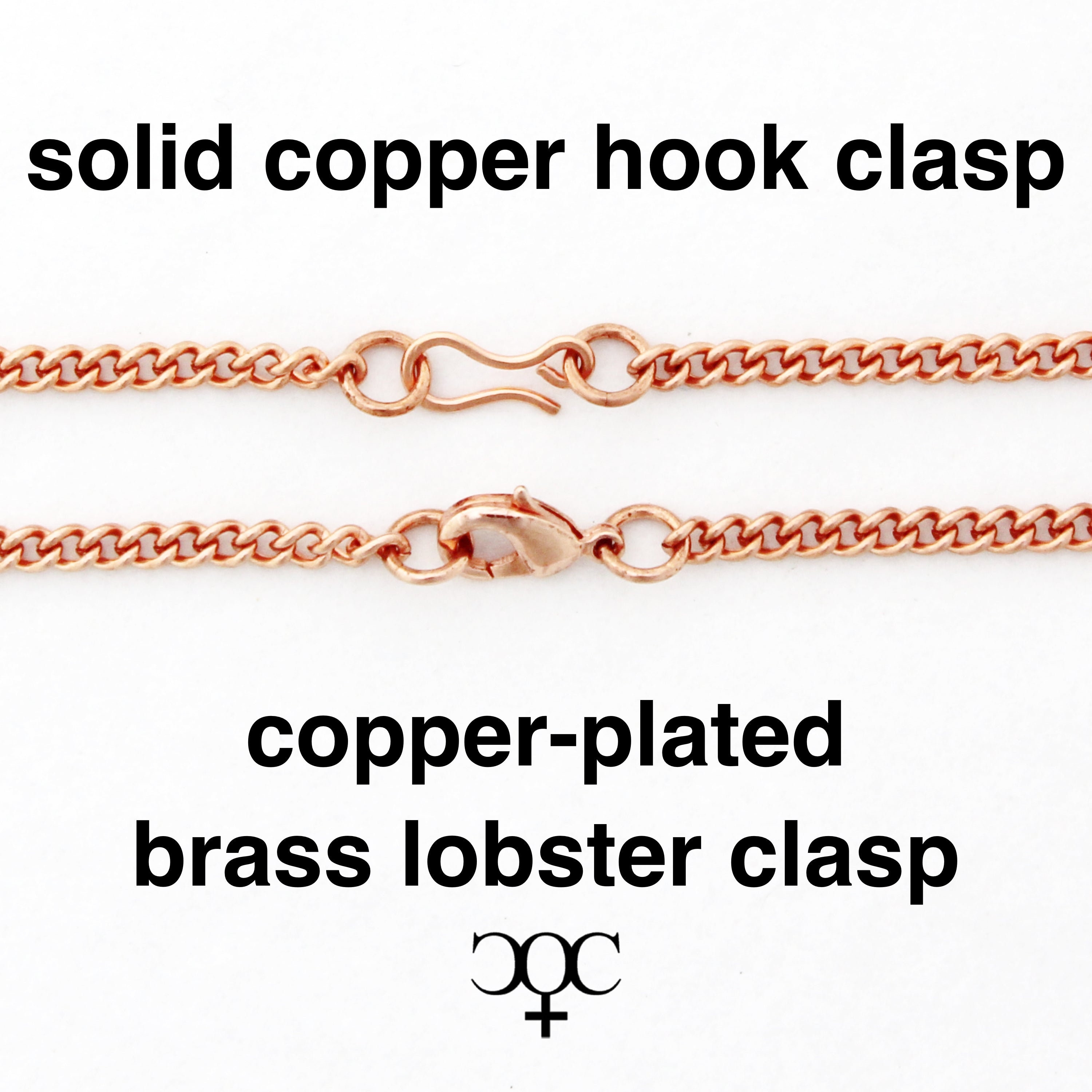 Solid Copper Necklace Chain Fine 3mm Cuban Curb Chain Necklace NC71 ...