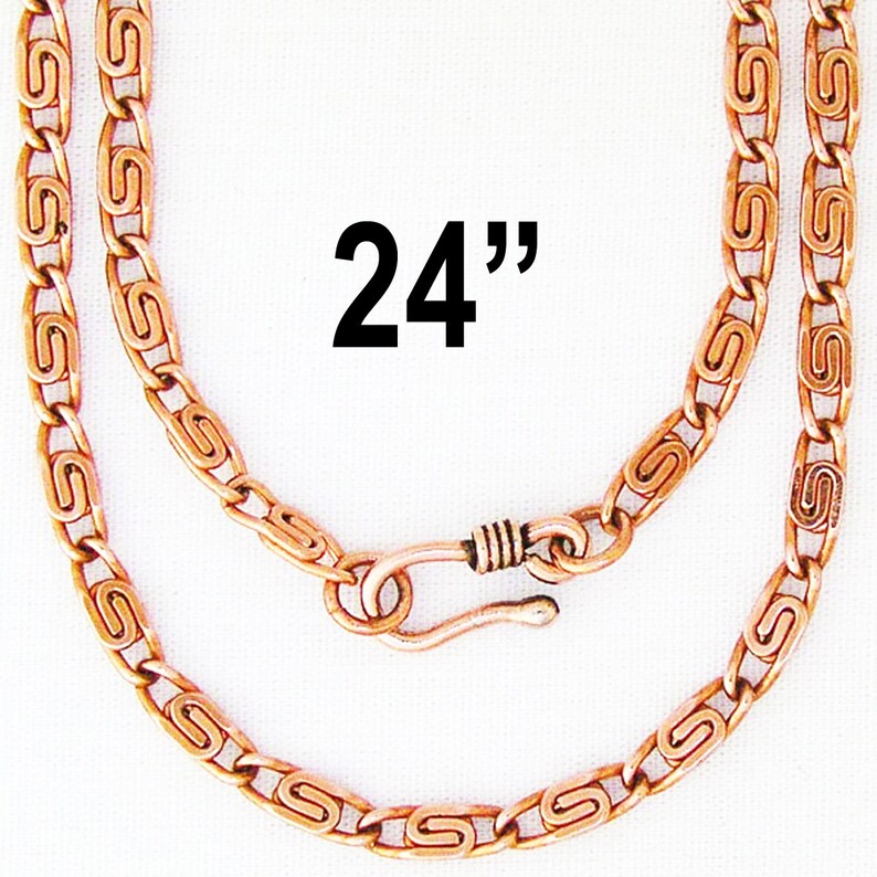 Celtic Copper Jewelry Set Of Fine Scroll Chains SET61 Matching | Etsy