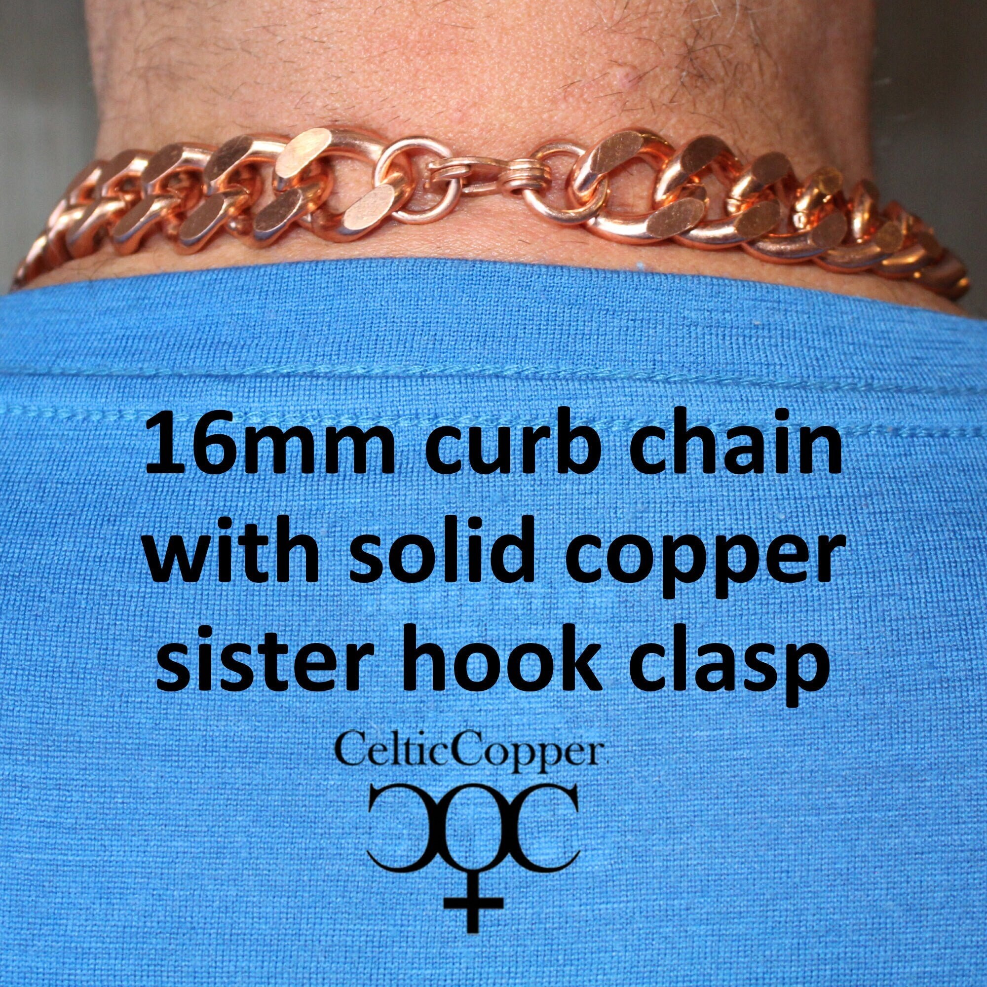 Super Chunky Solid Copper Necklace Chain NC162 Extra Heavy 16mm Copper ...