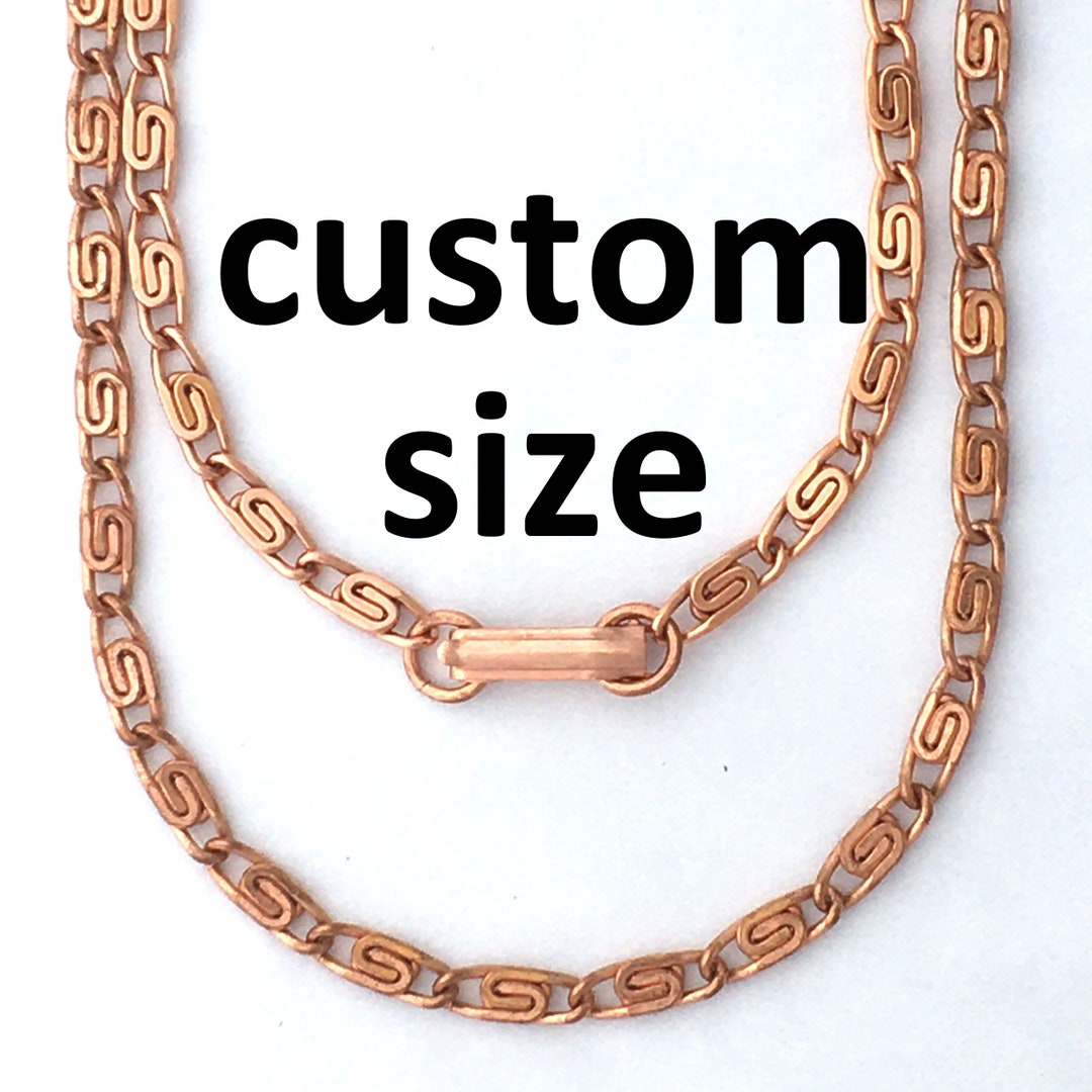 Custom Necklace Chain Solid Copper Celtic Scroll Chain Necklace NC61M ...