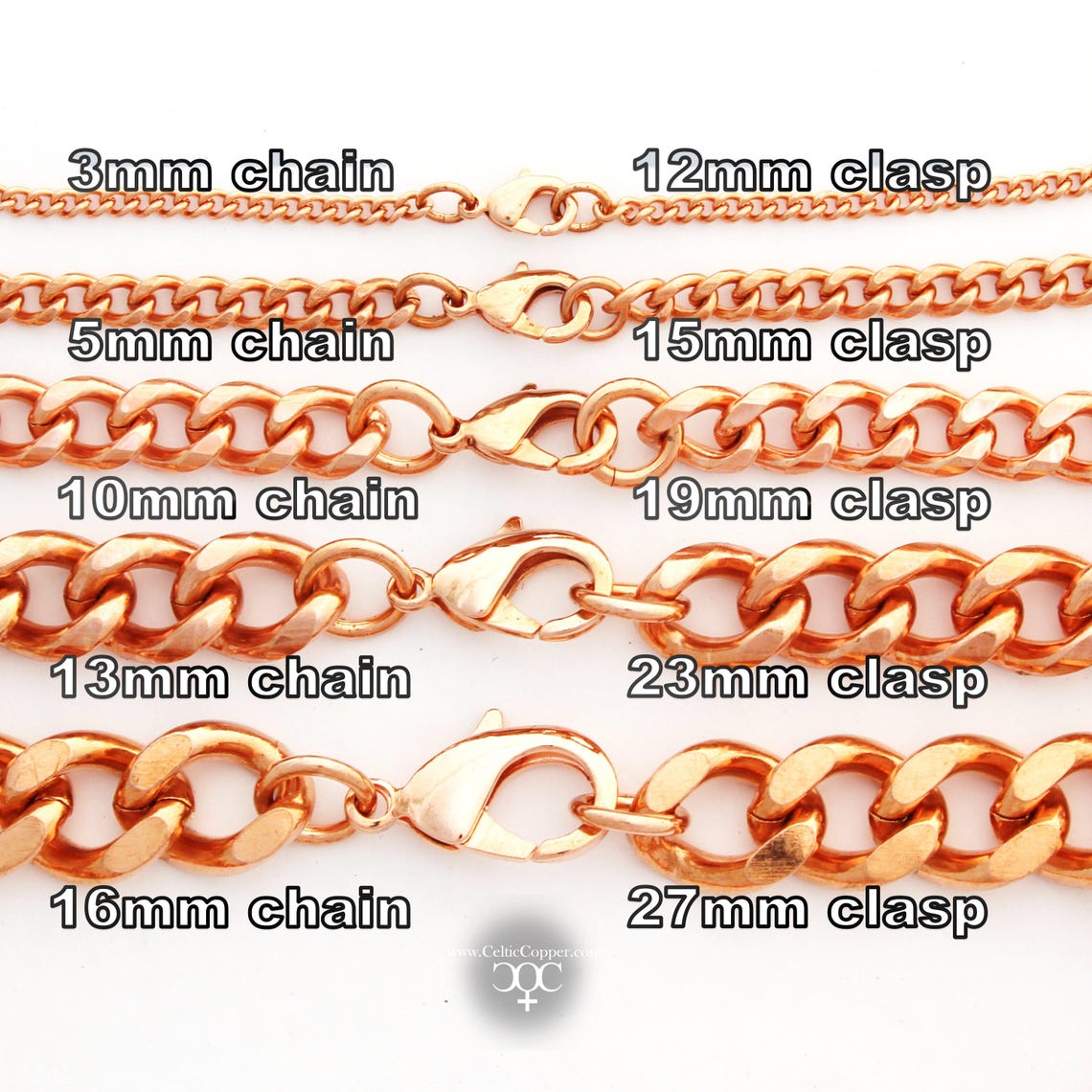 Bulk Copper Chain Fine Curb Chain by the Foot FCC71 Unfinished Solid ...