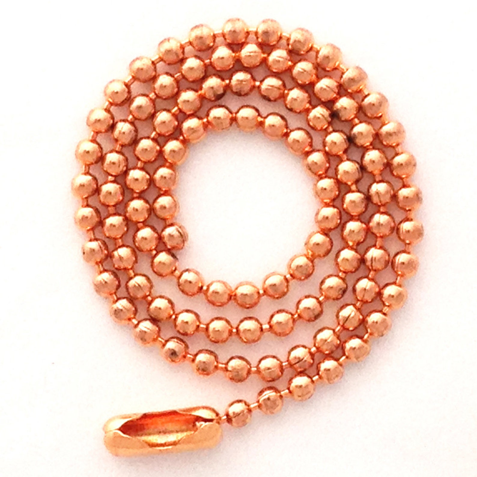Custom Necklace Chain Solid Copper Bead Chain Necklace NC24M Fine Ball ...