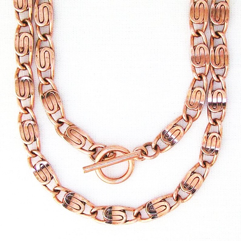 Copper Jewelry Set of Celtic Scroll Chains SET66 5 Mm Solid - Etsy