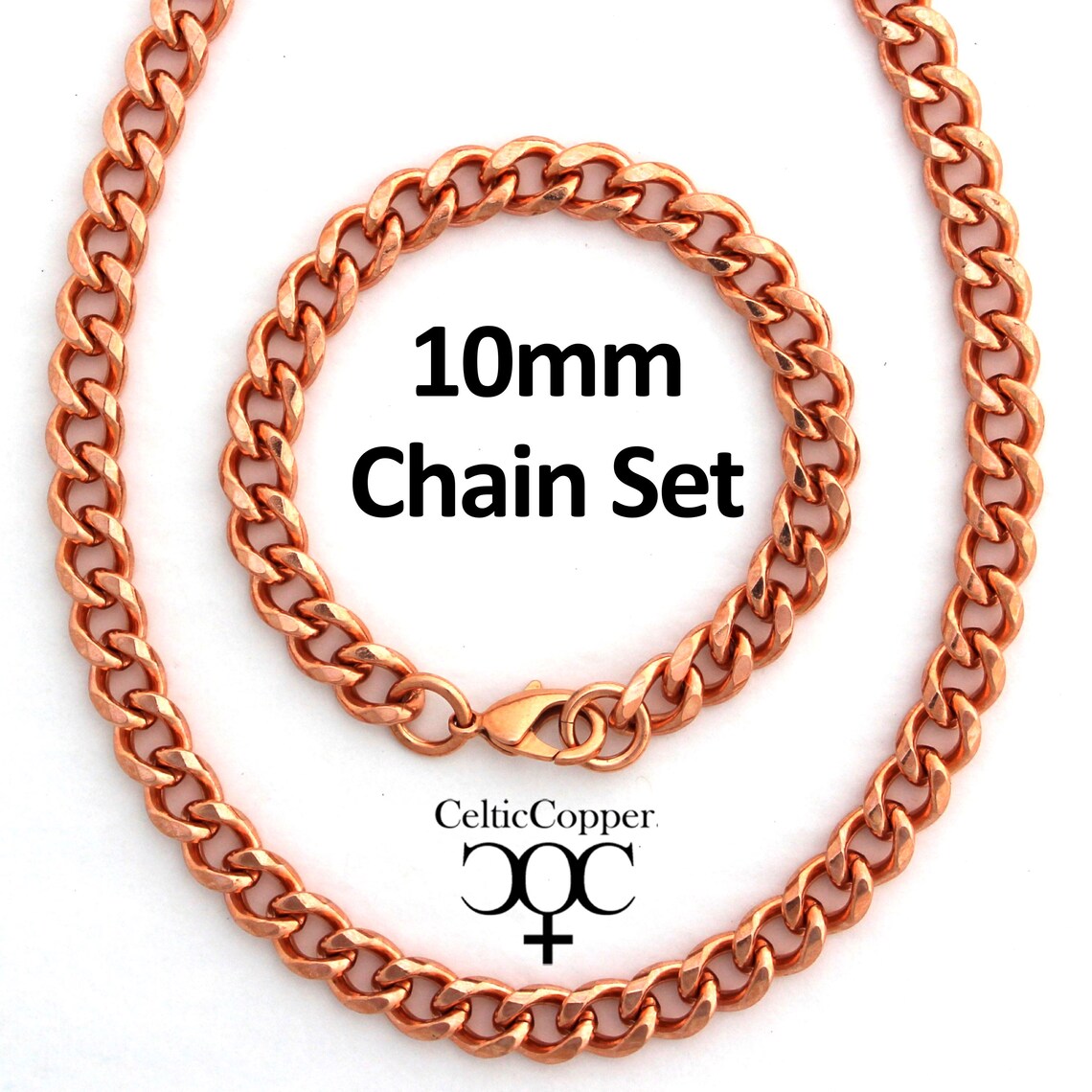 Bulk Copper Curb Chain 10mm Heavy Copper Chain by the Foot FC76 Copper ...