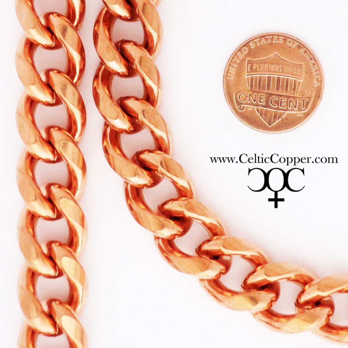 Solid Copper Necklace Chain Heavy Duty Cuban Curb Chain Necklace NC79 ...