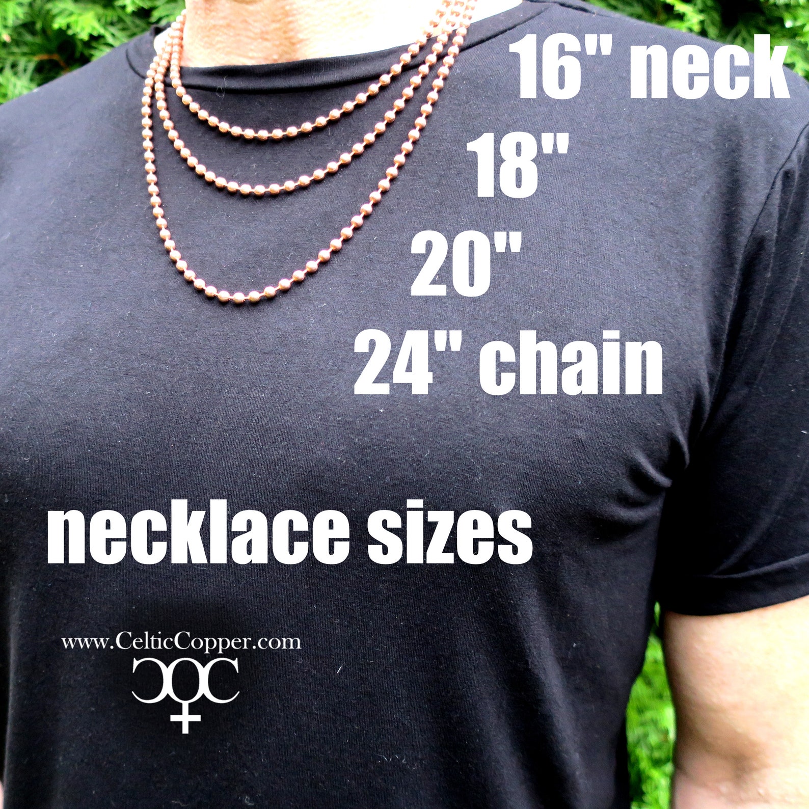 Heavy-duty Men's Copper Jewelry Set 24" Cuban Necklace Chain SET79 ...