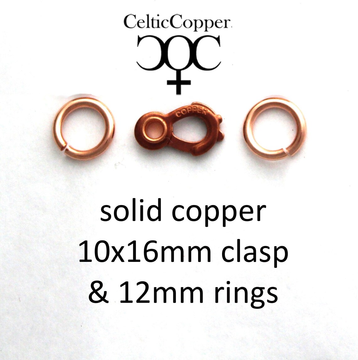 3 Copper Jewelry Repair Kits 9-piece Set Clasp and Rings 16x10mm Solid ...
