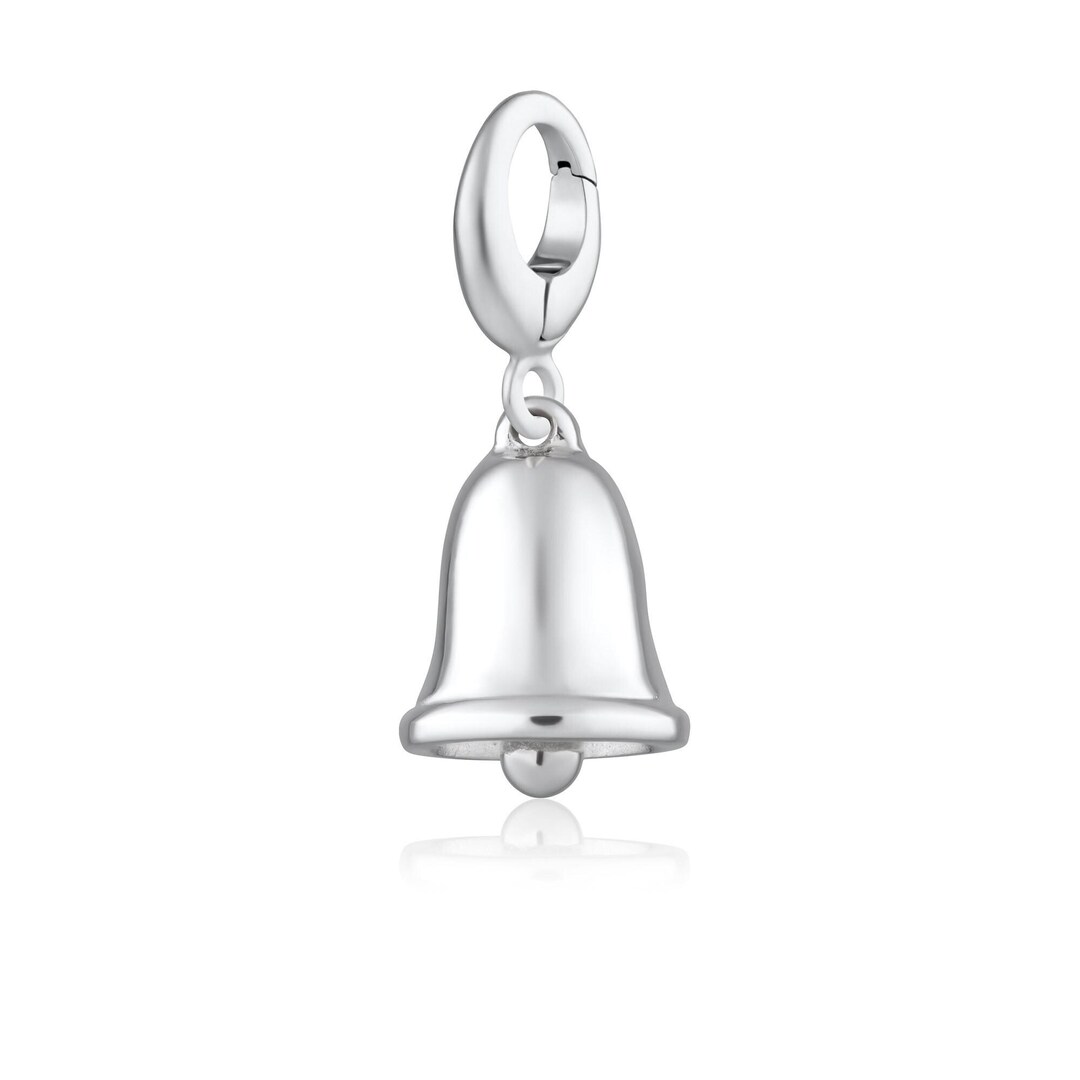 Sterling Silver Bell Charm: Christmas Pendant, Clip-on or Slide-on ...