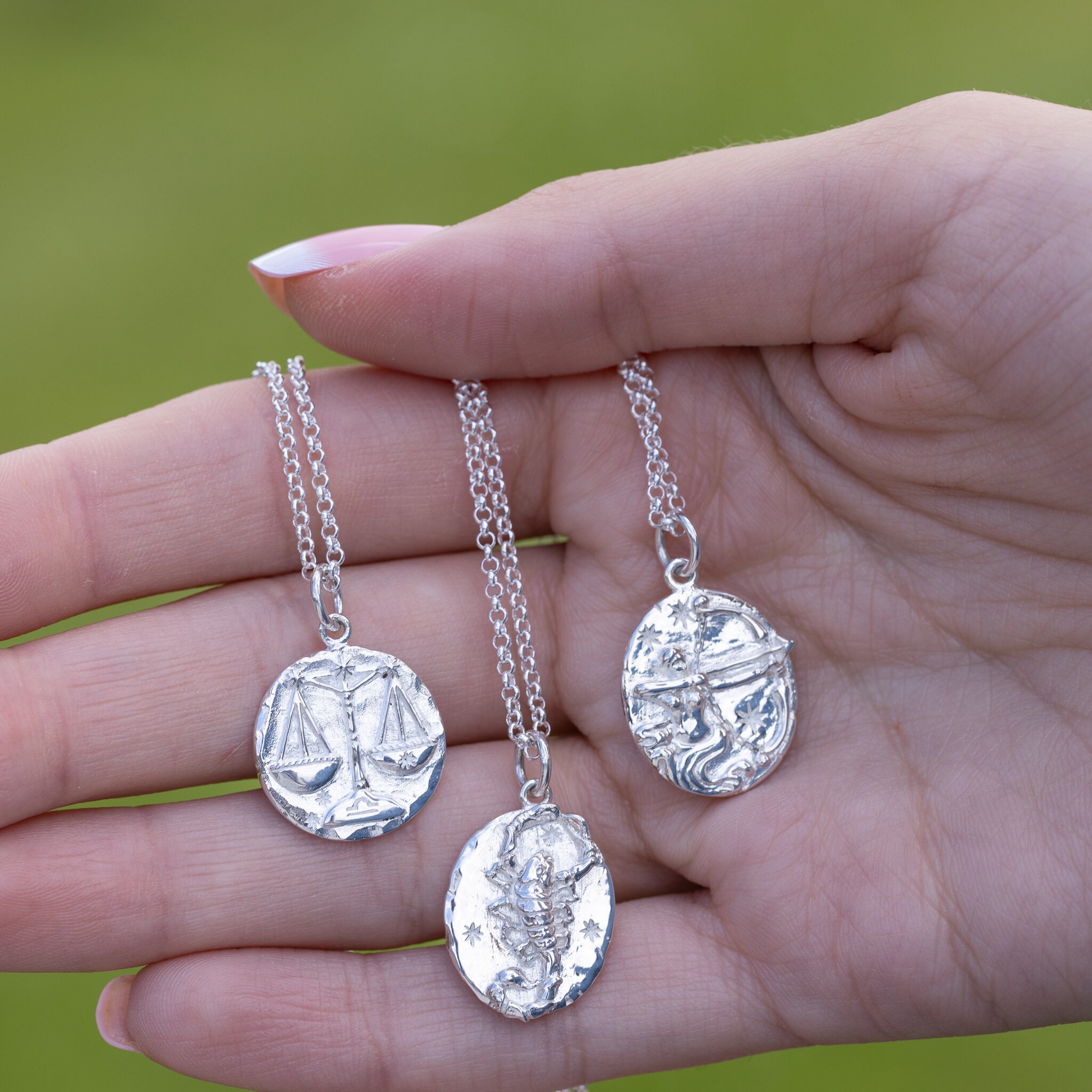 Sterling Silver Zodiac Star Sign Charm Slide on or Clip on - Etsy