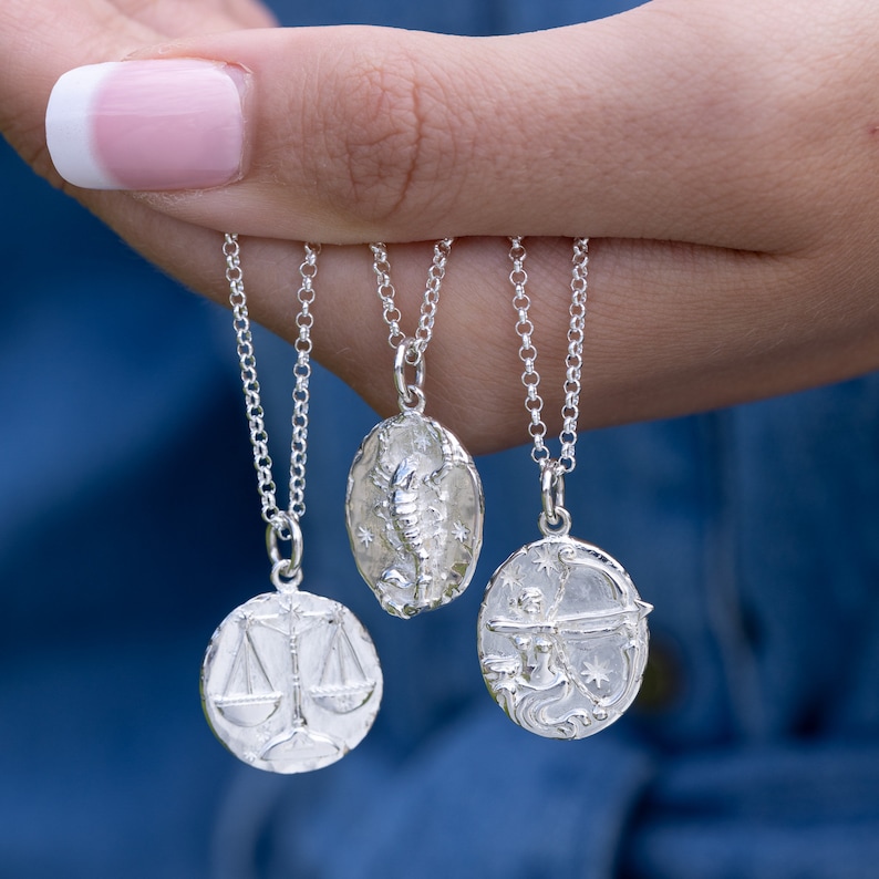 Sterling Silver Zodiac Star Sign Charm Slide on or Clip on - Etsy