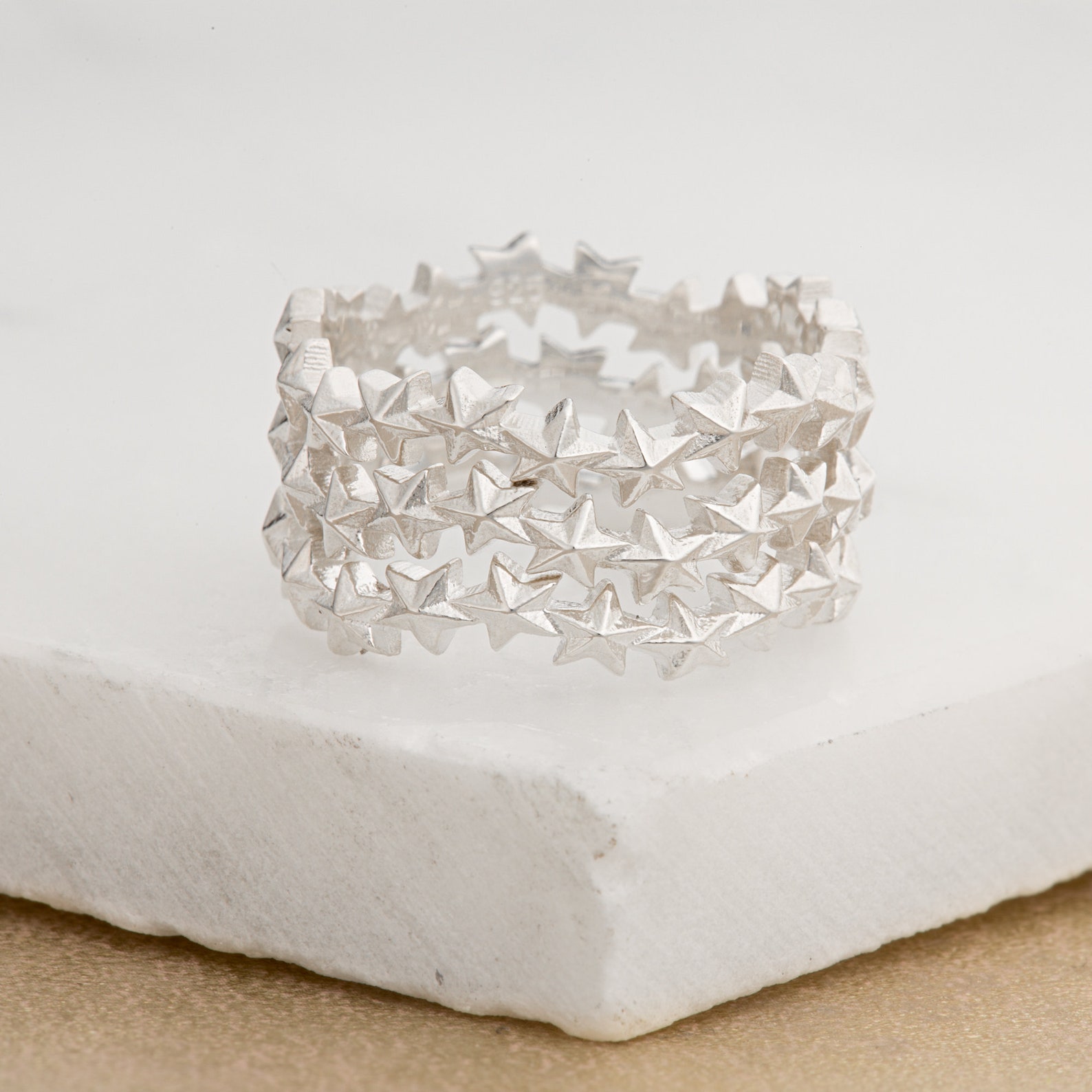 Sterling Silver Star Cluster Ring Stacking Ring Silver - Etsy