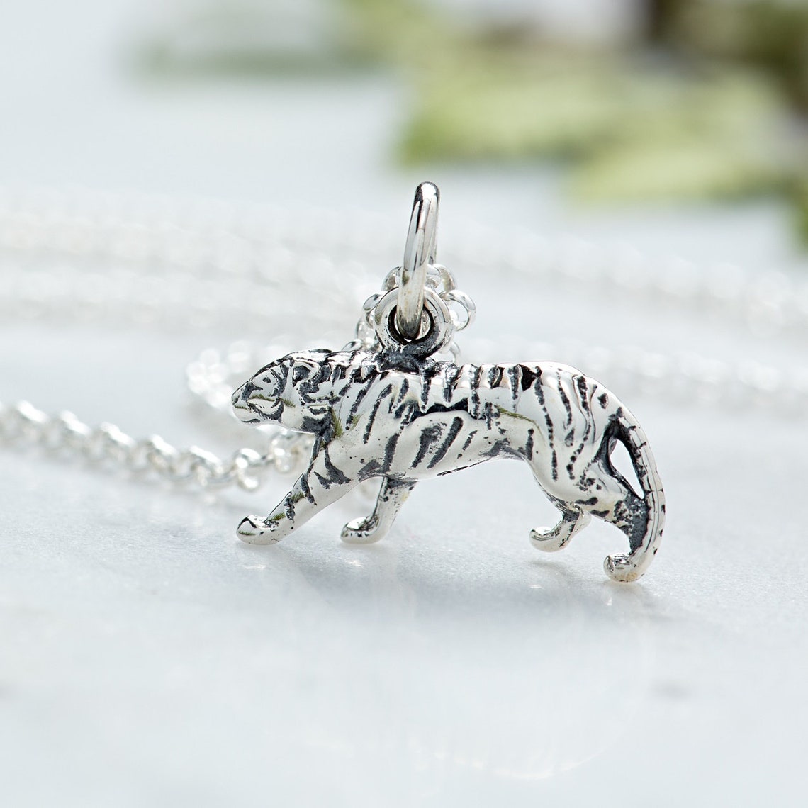 Tiger Charm Necklace Tiger Pendant Tiger Necklace Gifts - Etsy