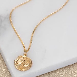 Personalised Gold Plated Aries Zodiac Necklace Ram Aries - Etsy