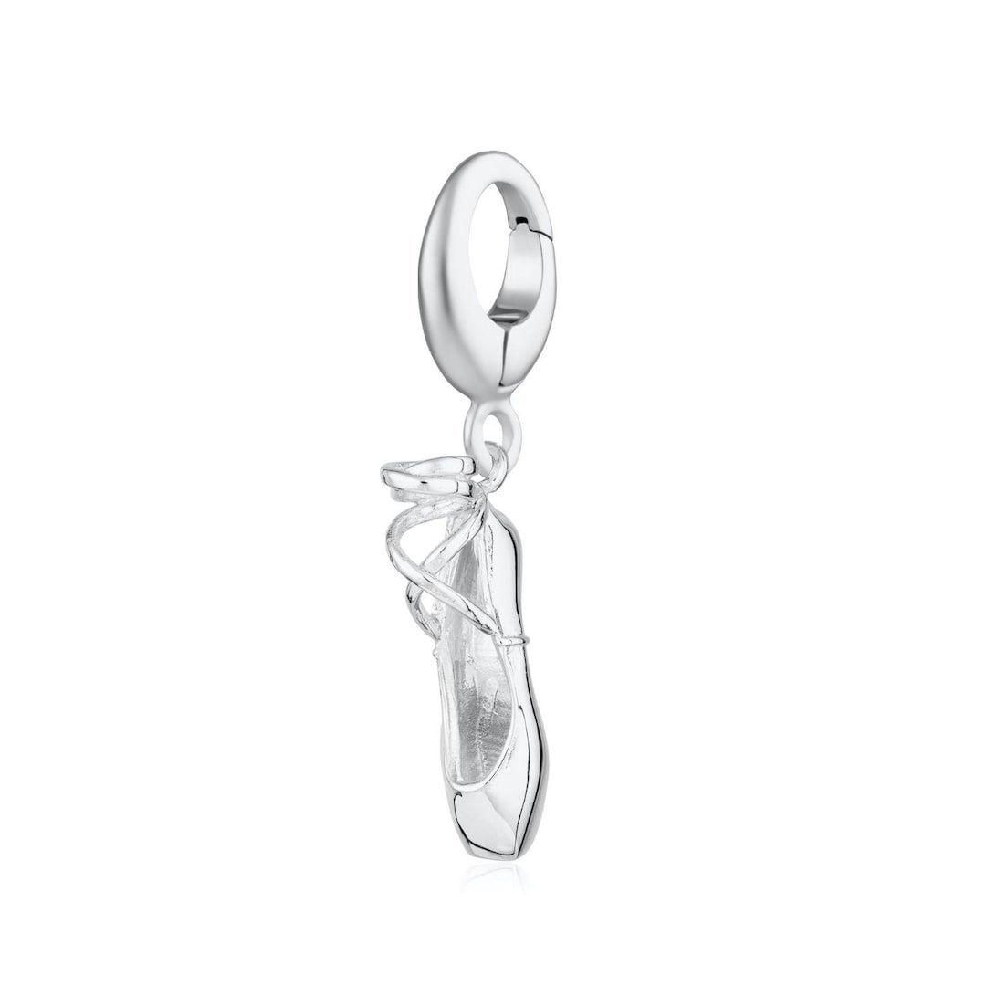 Sterling Silver Pointe Ballet Shoe Charm: Gift for Dancer's and ...